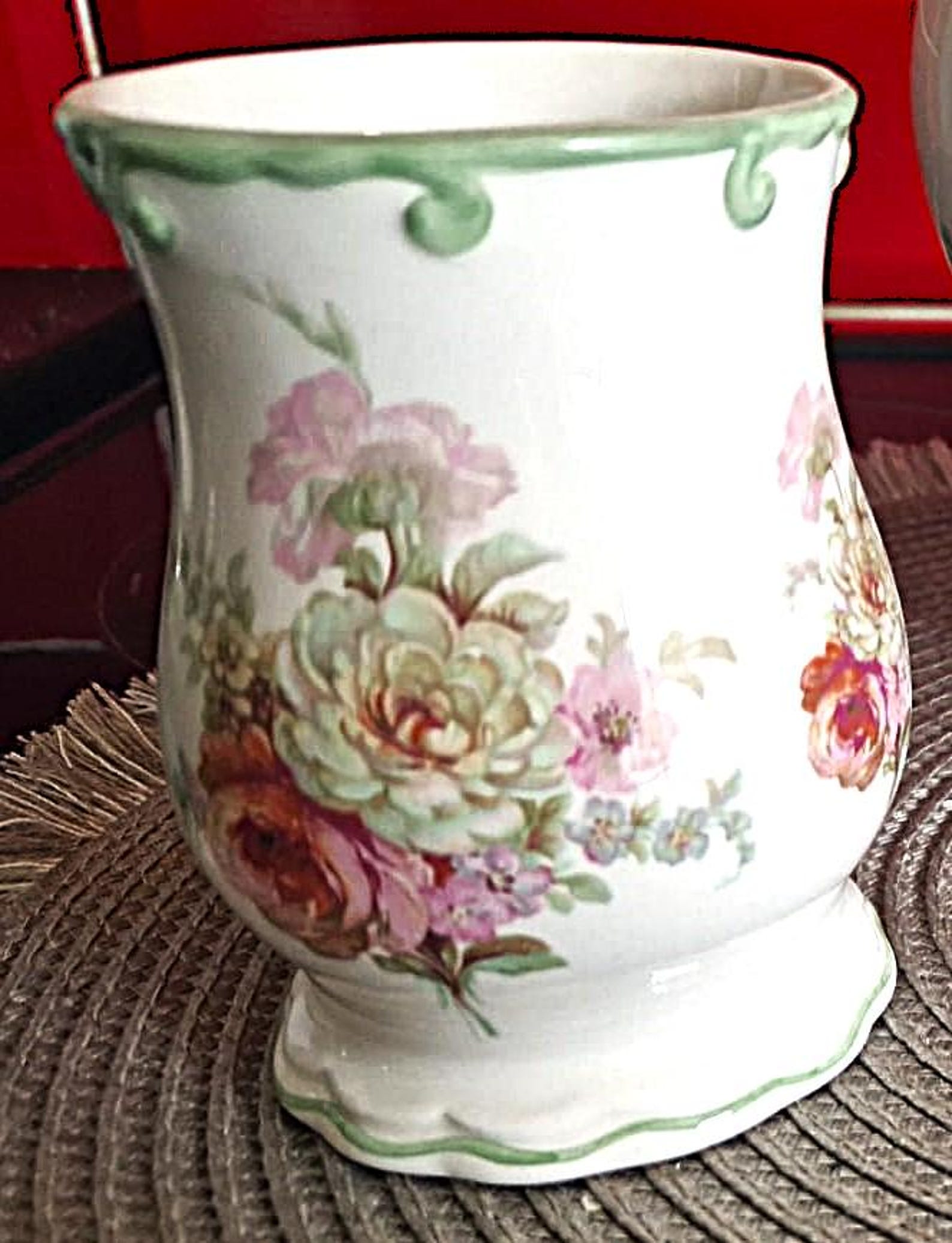 Vintage Royal Winton Pottery Ironstone Shabby Chic Style Chintz Vase ...