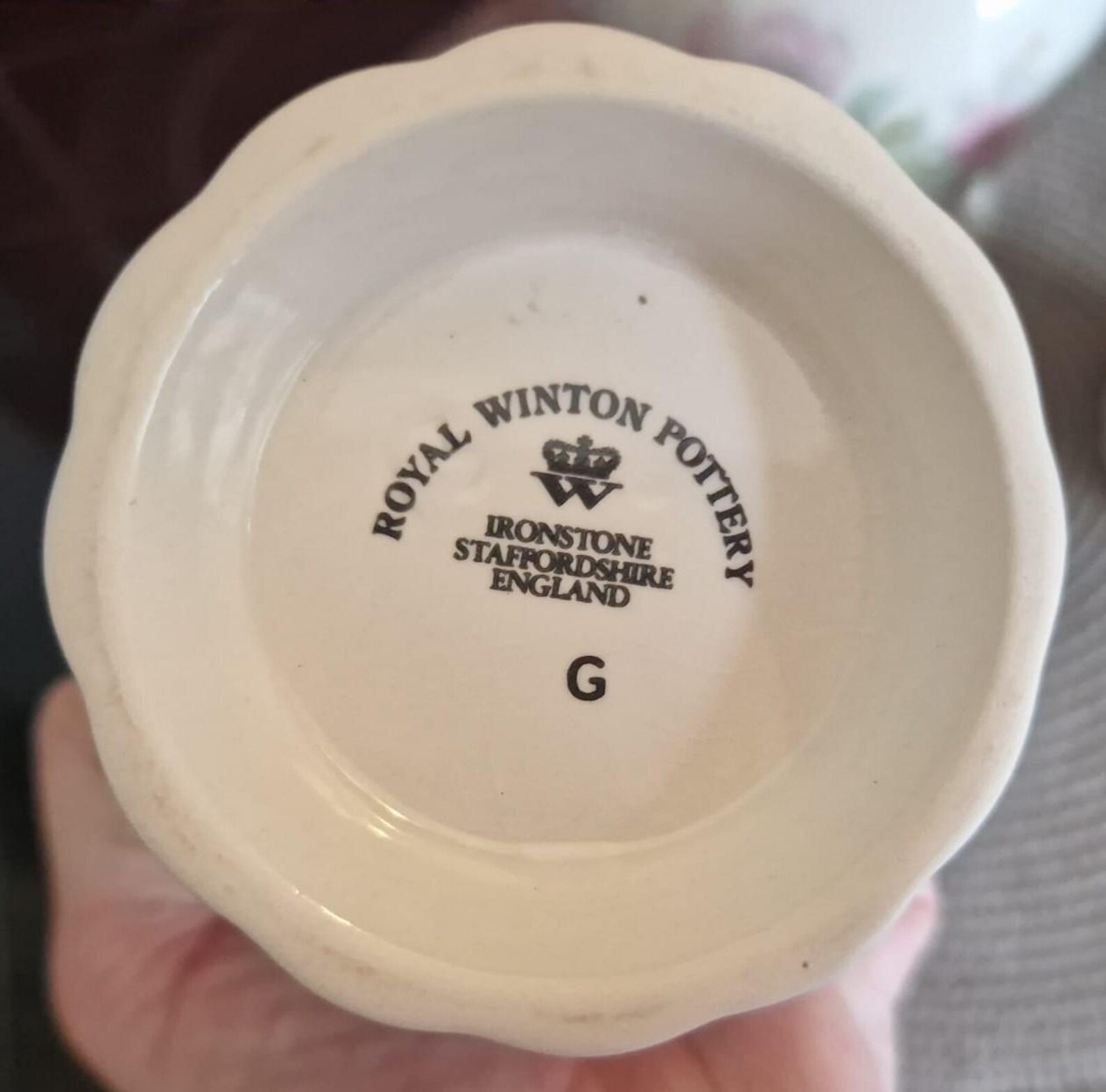 Vintage Royal Winton Pottery Ironstone Shabby Chic Style Chintz Vase ...