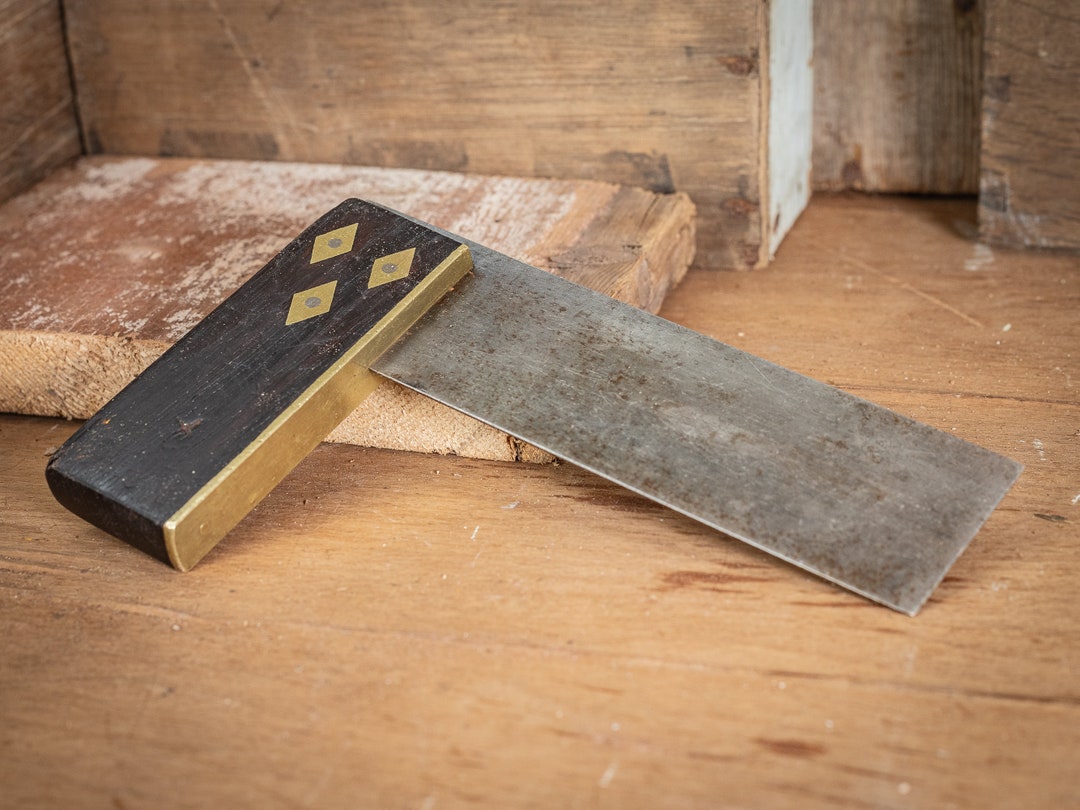 Vintage 6” Brass & Ebony Try Square Sheffield England | Possibly ...