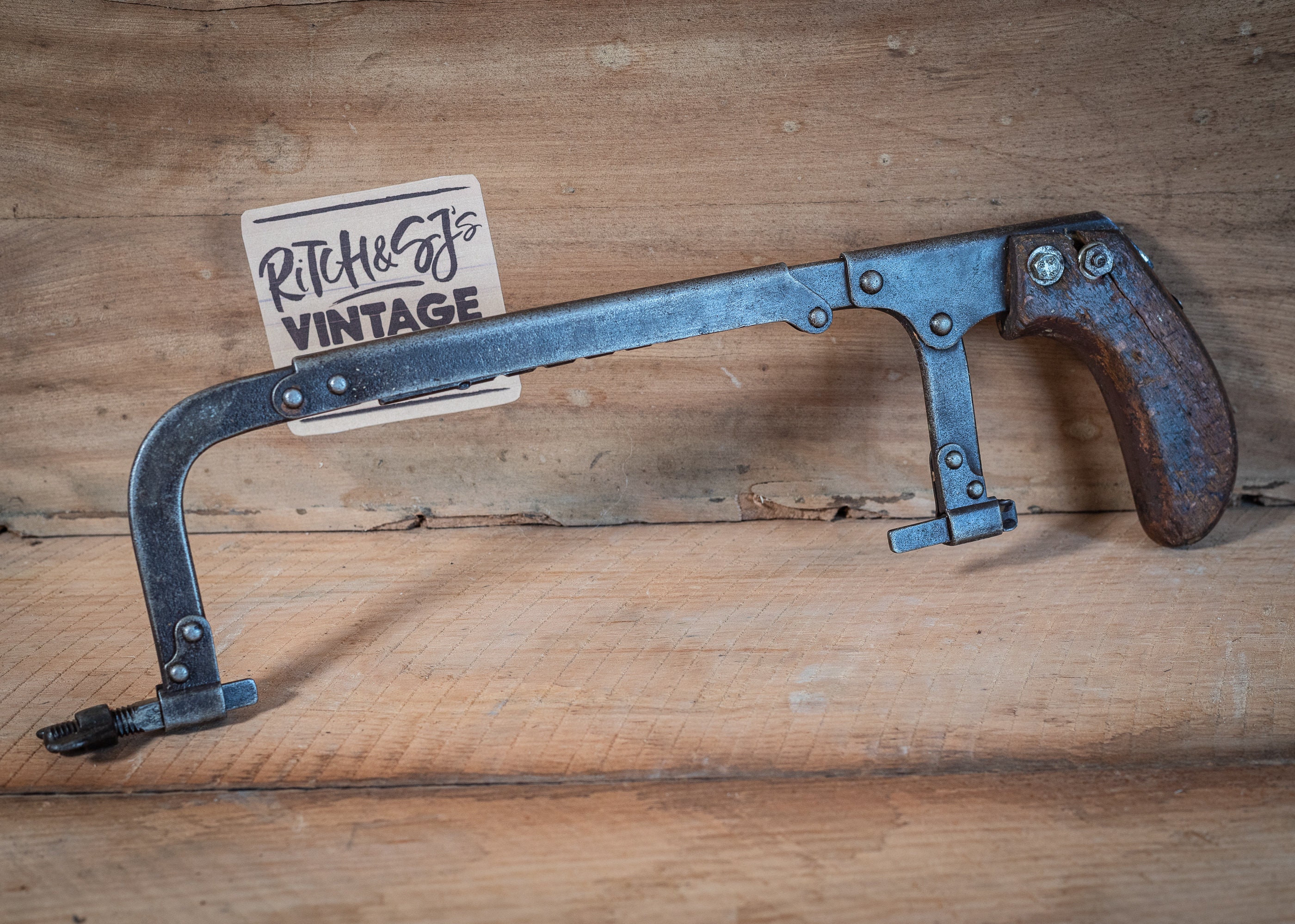 Vintage Adjustable Length Hacksaw, With Pistol Style, Wooden Grip. - Etsy