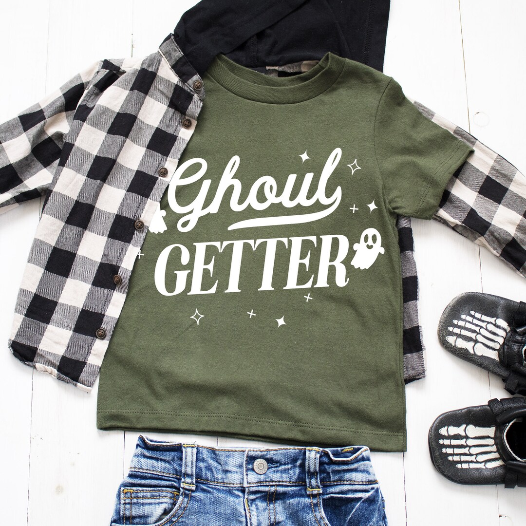 GHOUL GETTER Boys Halloween T-shirt, Kids Halloween Shirts, Halloween ...