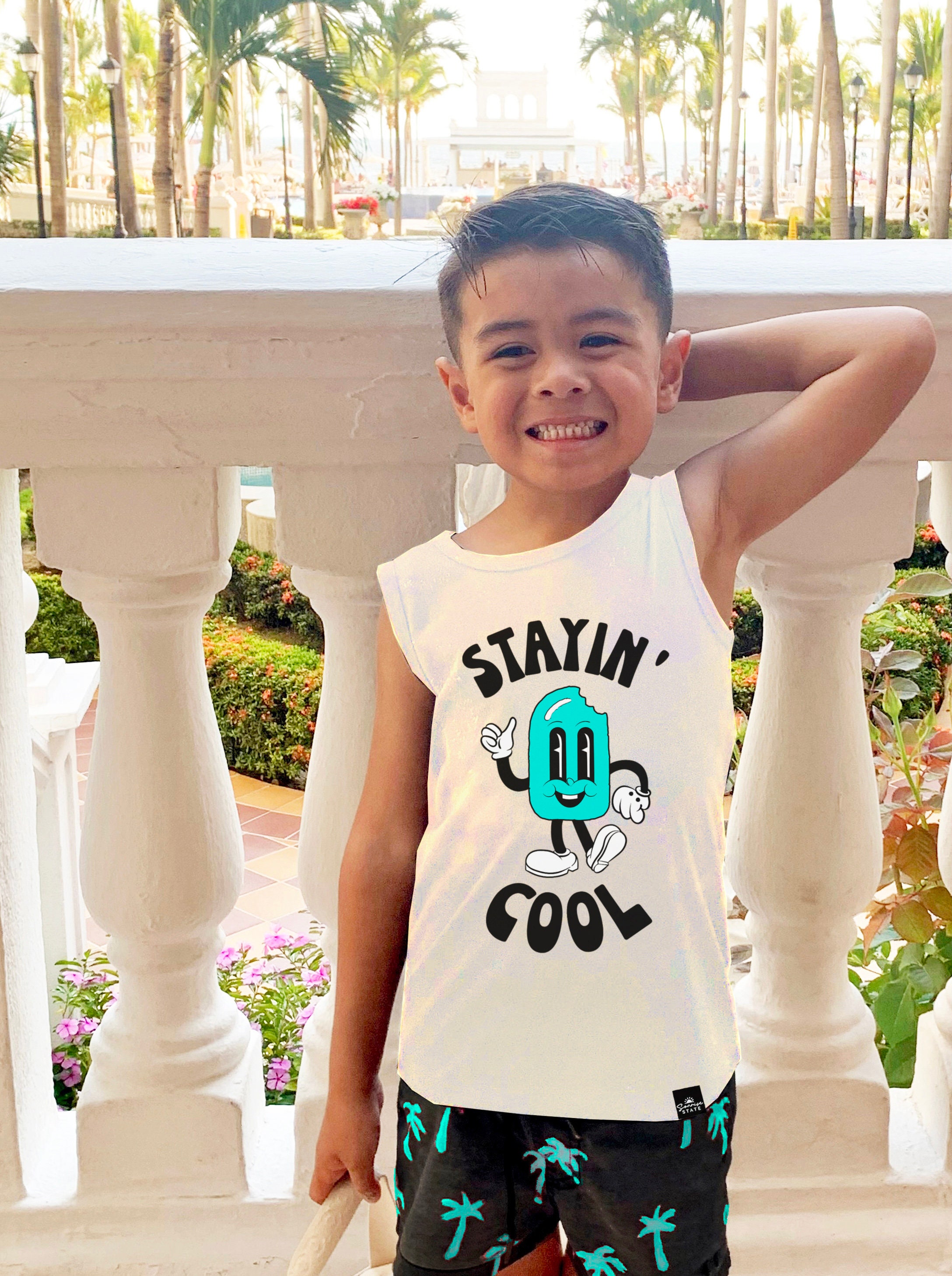 STAYIN' COOL Retro Ice Cream Tank Top for Boys, Boys Tanks, Boys Summer Clothes, Boy Tank Tops ...