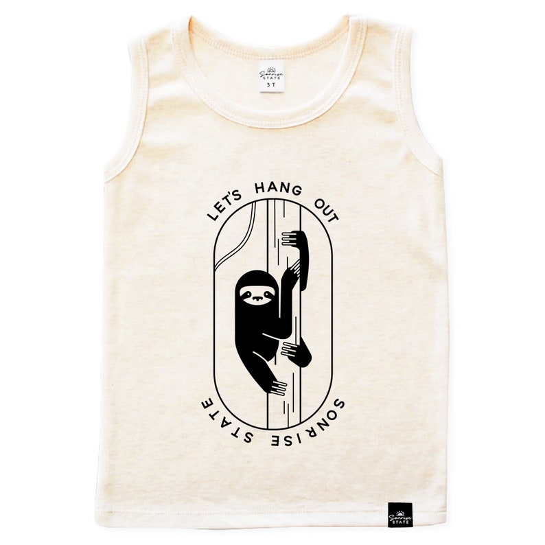Let's Hang Out SLOTH Tank Top for Boys, Toddler Boys Tanks, Boys Summer ...