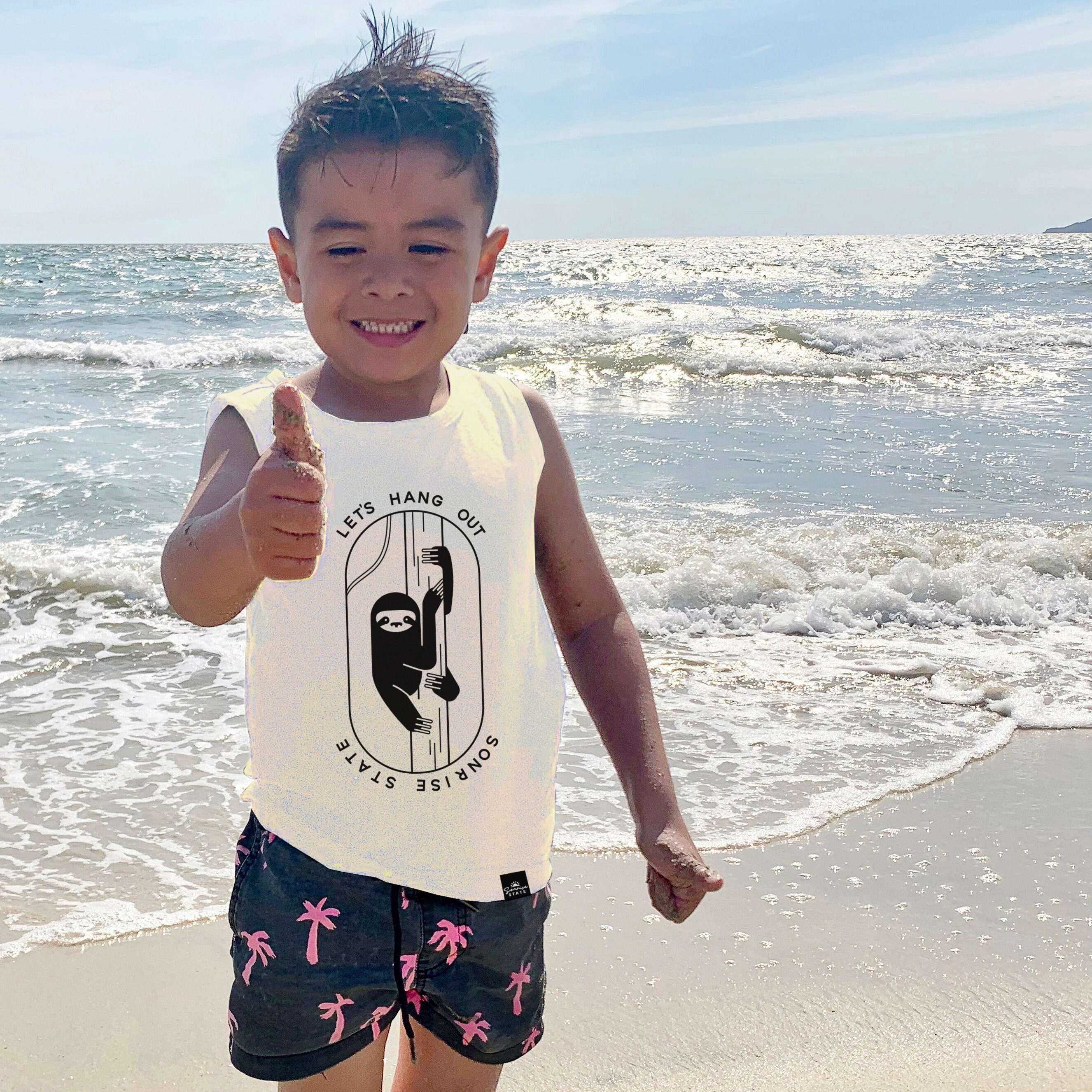 Let's Hang Out SLOTH Tank Top for Boys, Toddler Boys Tanks, Boys Summer ...