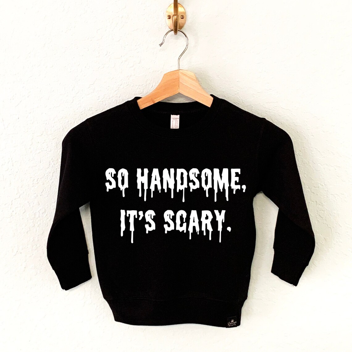 SO HANDSOME It's SCARY Boys Halloween Sweatshirt, Kids Halloween Shirts ...