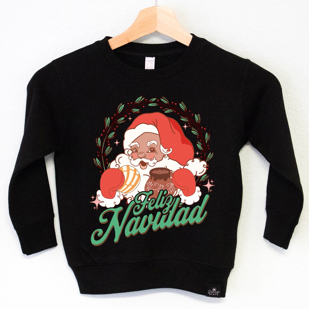 Feliz Navidad Mexican Santa Claus Christmas Sweater, Kids Christmas ...