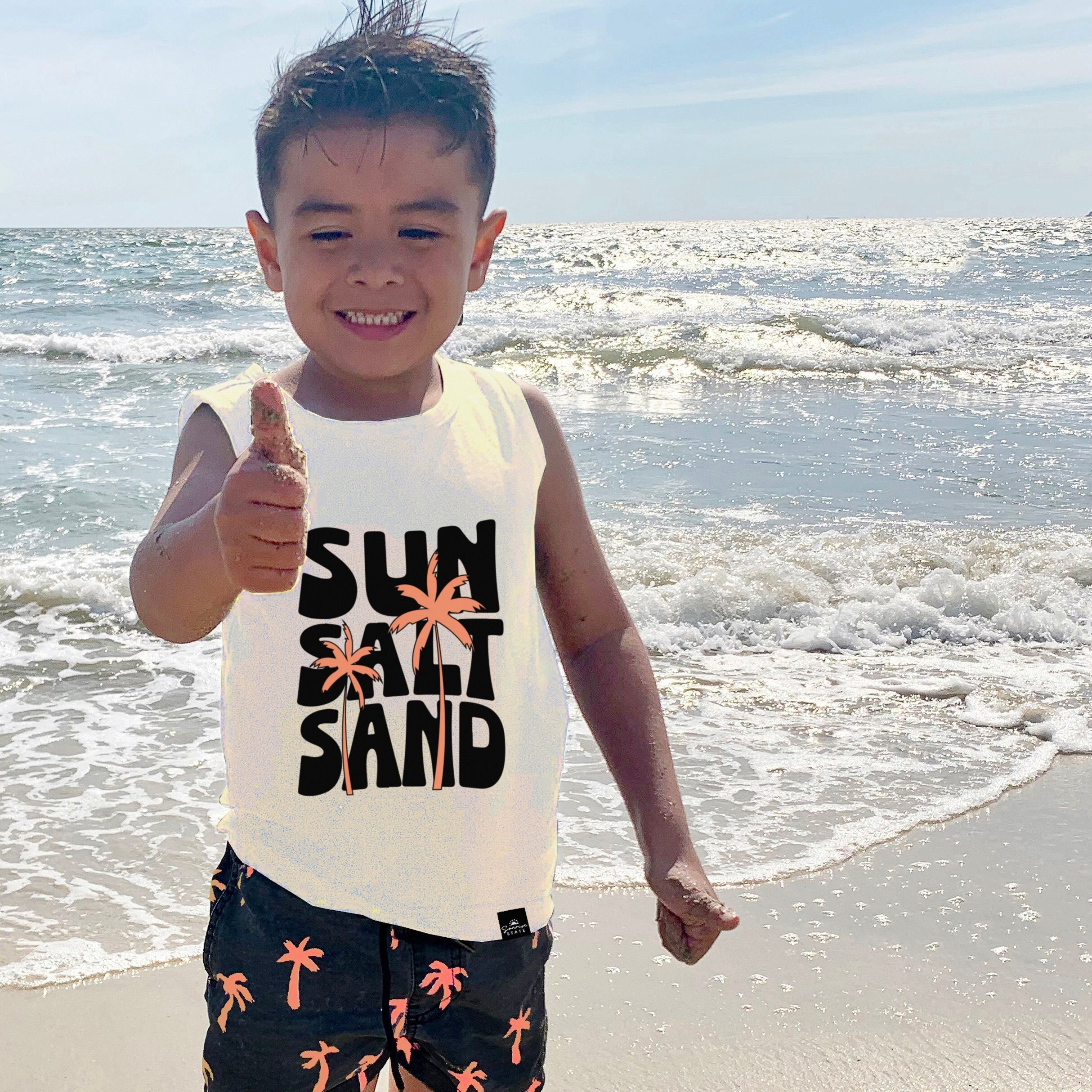 SUN SALT SAND Tank Top for Boys, Toddler Boys Tanks, Boys Summer ...
