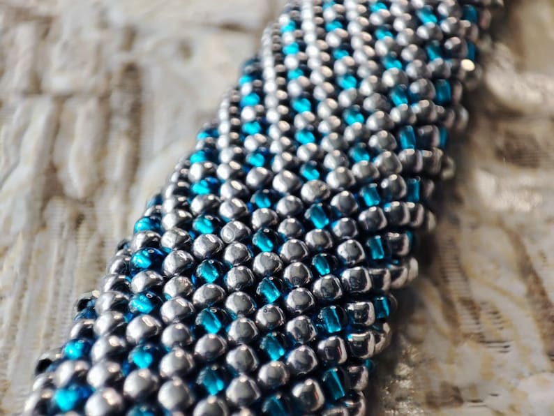 Pdf Pattern Double-sided Beaded Crochet Bracelet - Etsy