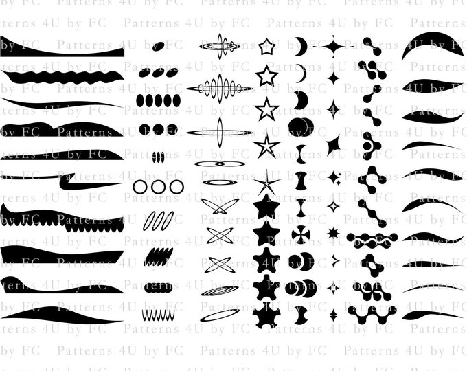 Y2K Aesthetic Super 80 Vector Icons Bundle, Vectors for Graphic Design ...