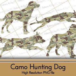 Camo Dog PNG Old School Camo Hunting Camouflage Sublimation Design ...