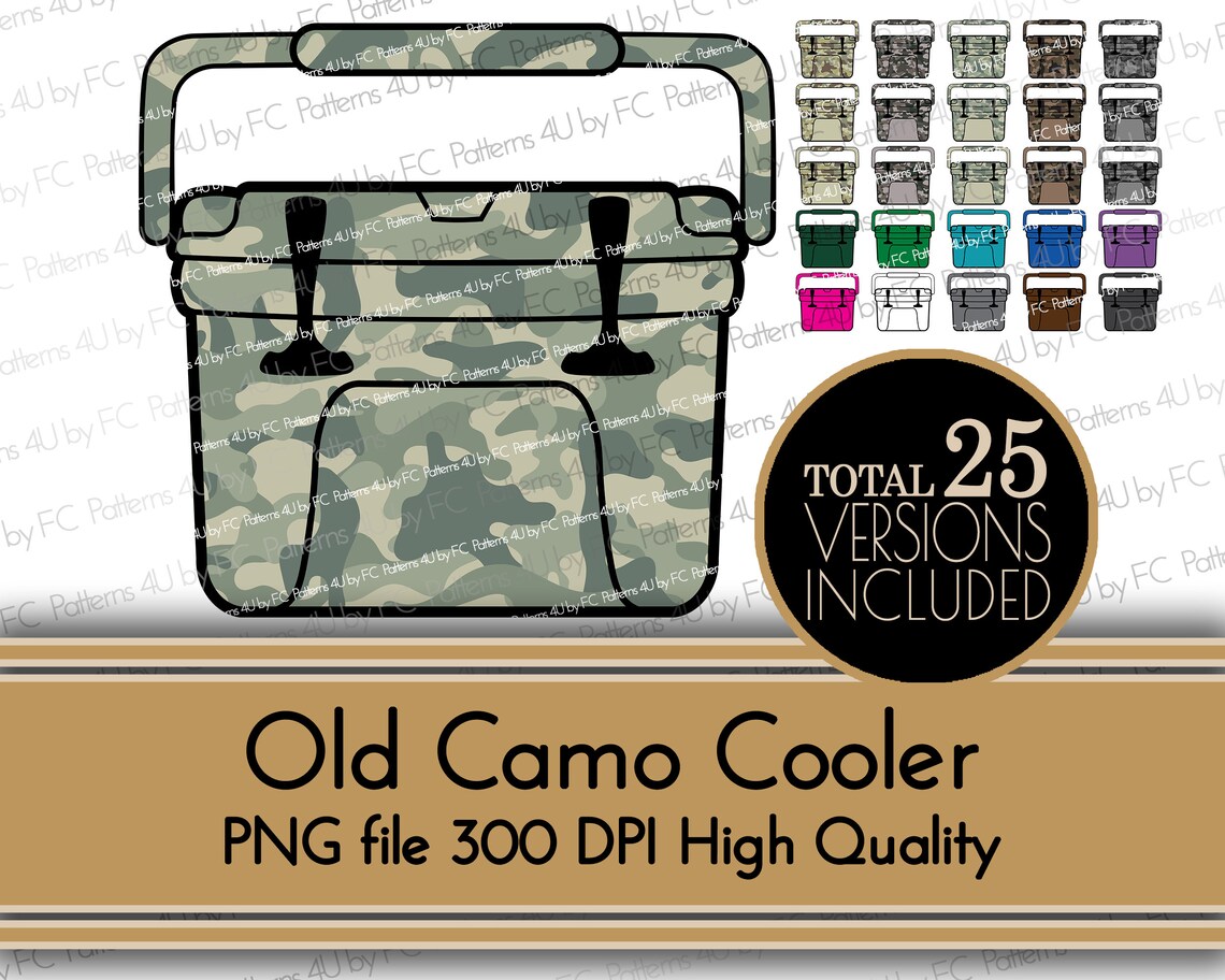Old Camo Cooler PNG Bundle, Hunting Camouflage Sublimation Digital ...