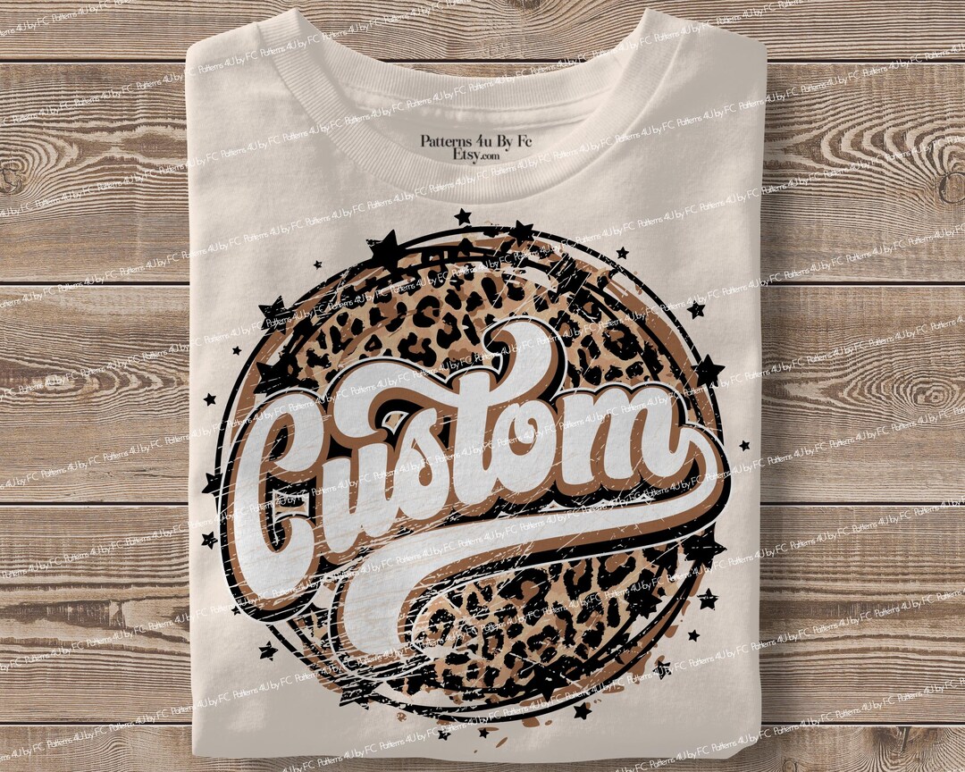 Custom Mascot PNG Team Spirit Leopard Print Stars Personalized ...