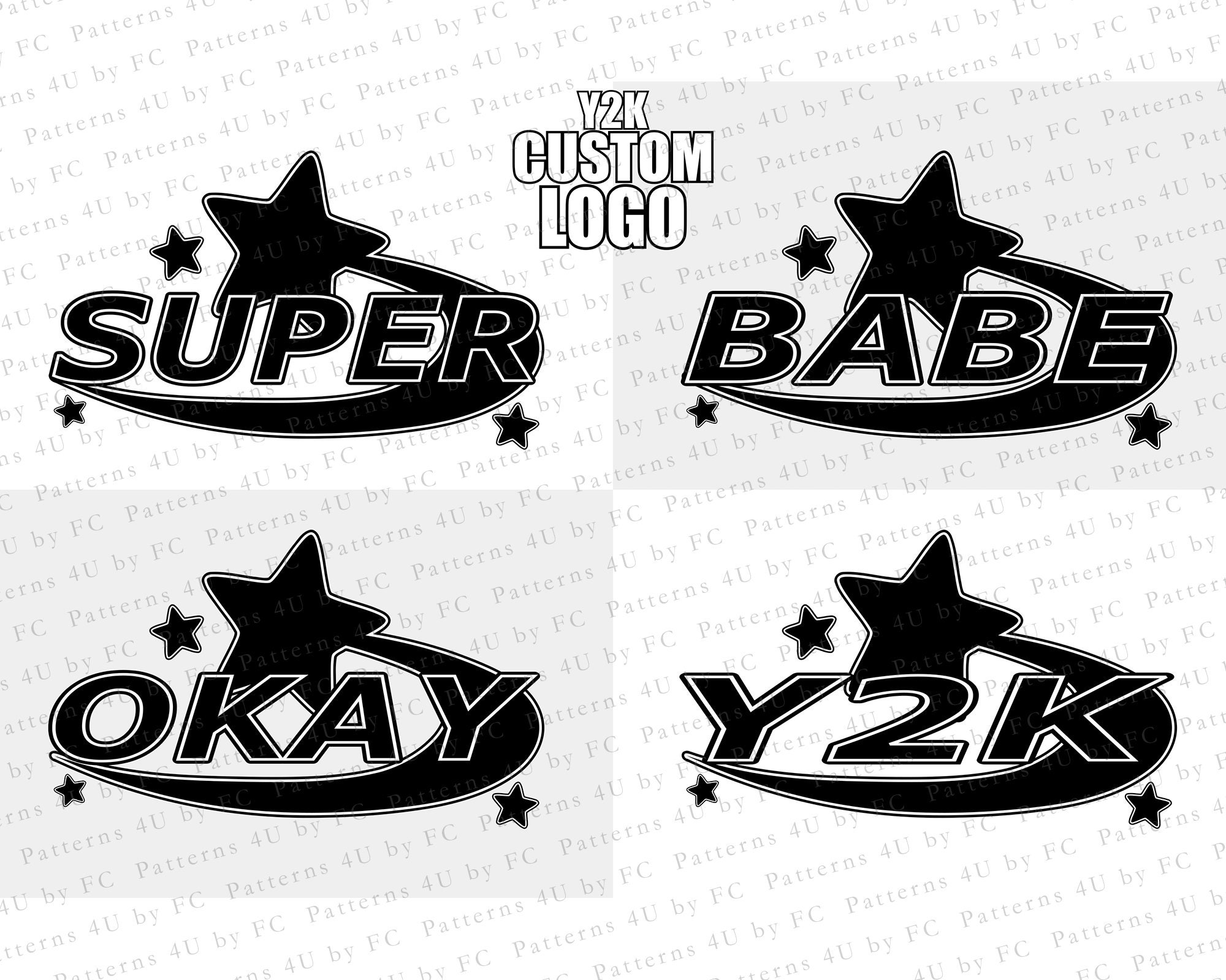 Y2K Custom Logo Design, Aesthetic Vector, Svg, Png, Pdf, Clothing ...