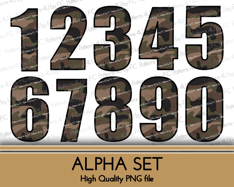 Military Camouflage PNG Alphabet Clip Art Camo Letters Upper Lower ...