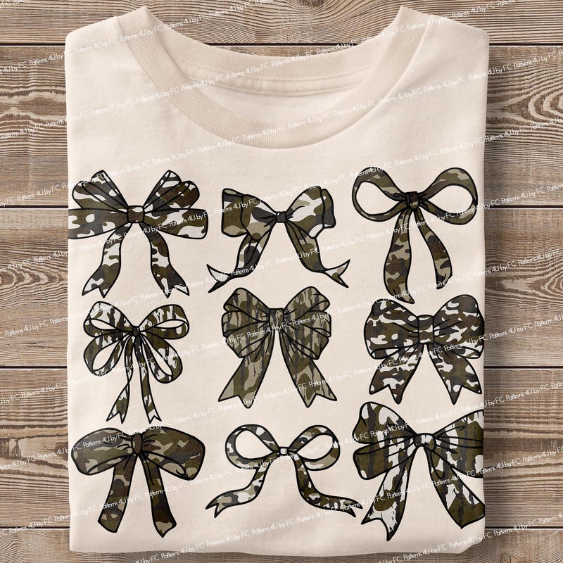 Camo Cheer Bow - Etsy