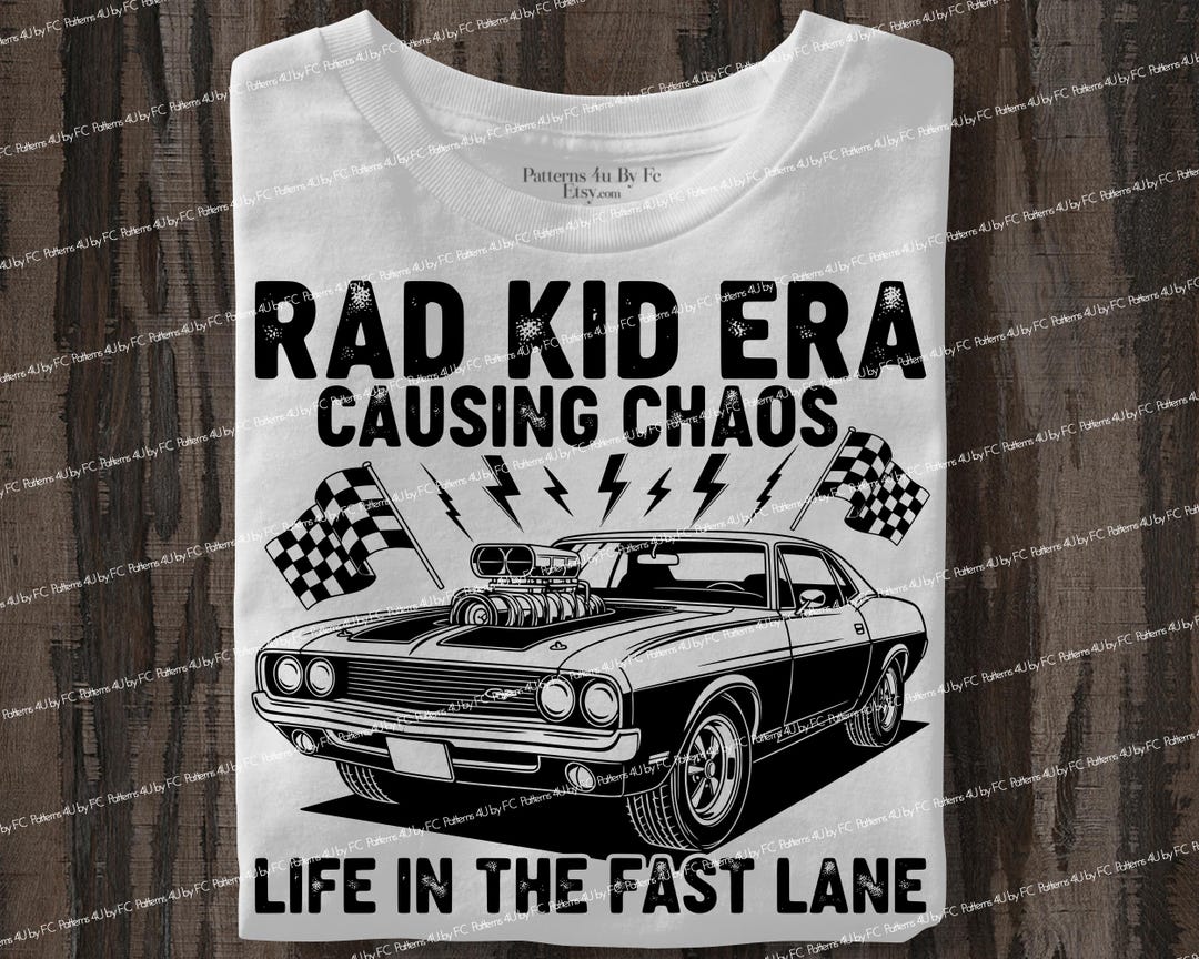 Toddler PNG Rad Kid Era, Trendy Kid Shirt Sublimation Cool Kid, Causing ...