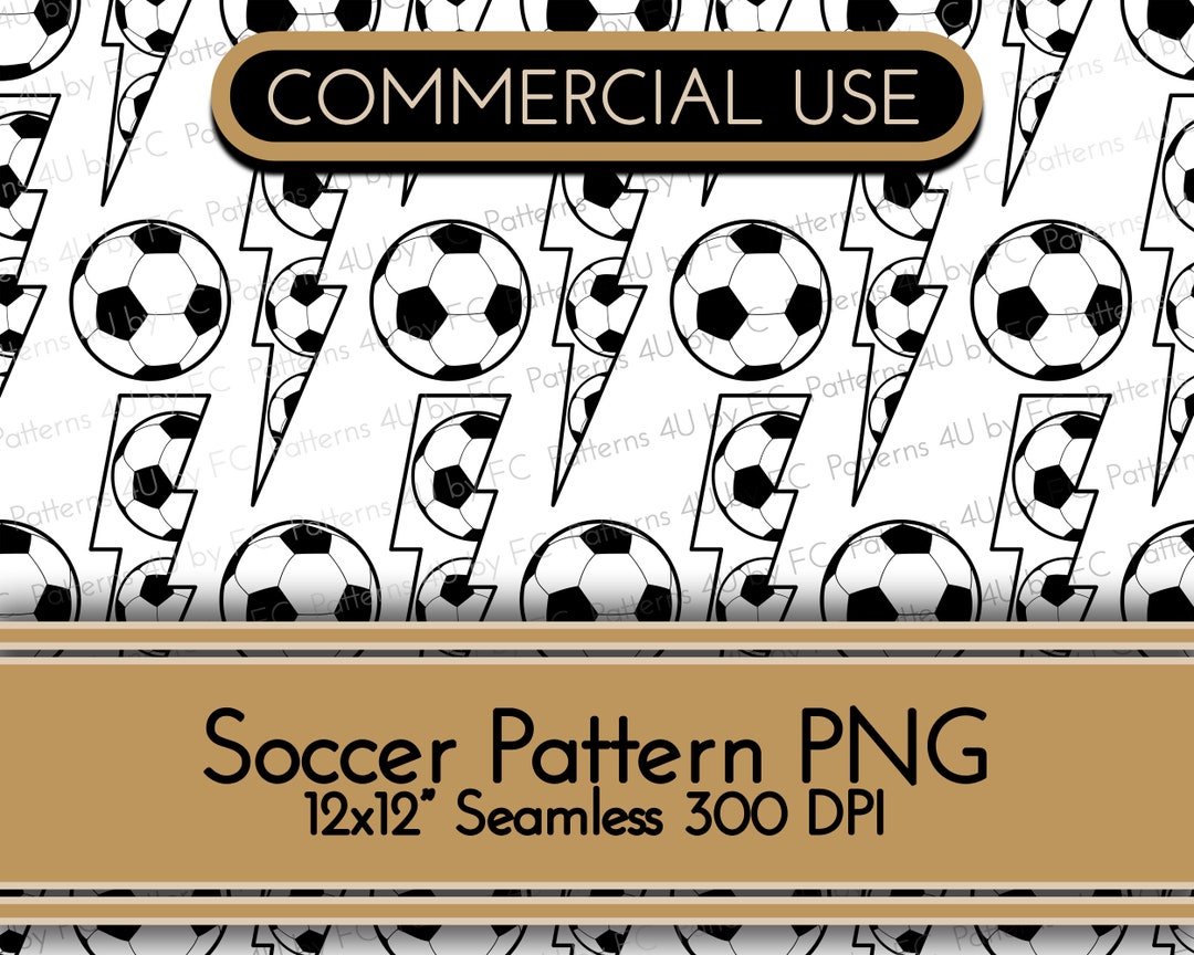 Soccer Pattern PNG, Seamless Pattern Soccer Ball Lightning Print ...