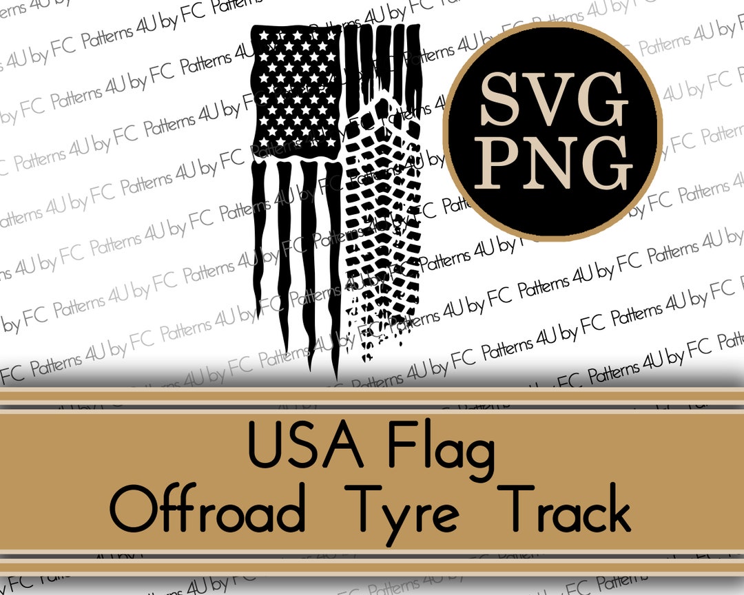 USA Flag SVG, Offroad Tire Track PNG, 4x4 off Road America Vehicle Tyre ...