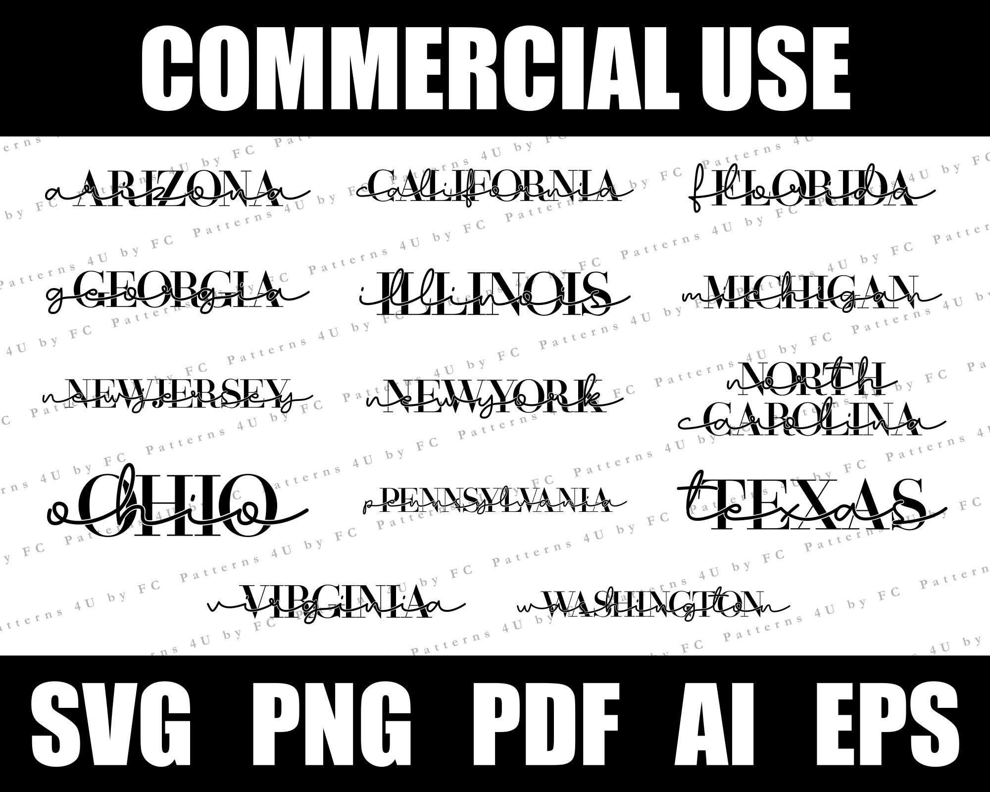 States SVG Bundle State Svg America Svg State PNG Cut - Etsy