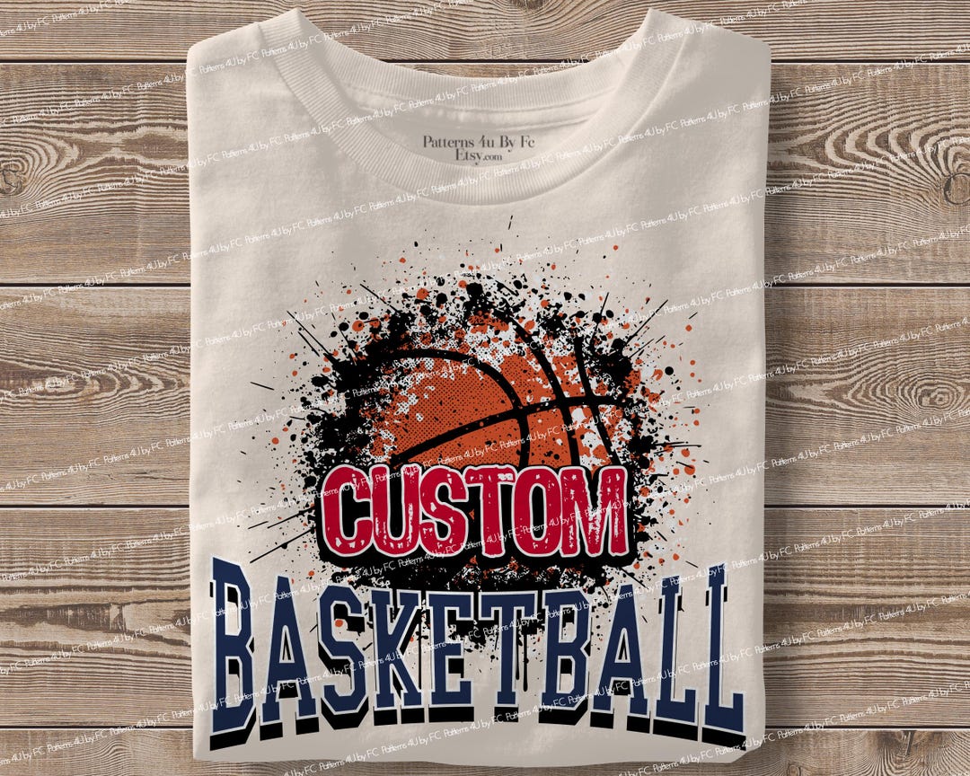 CUSTOM Basketball Design, Digital Download, Vintage Team Spirit Wear ...