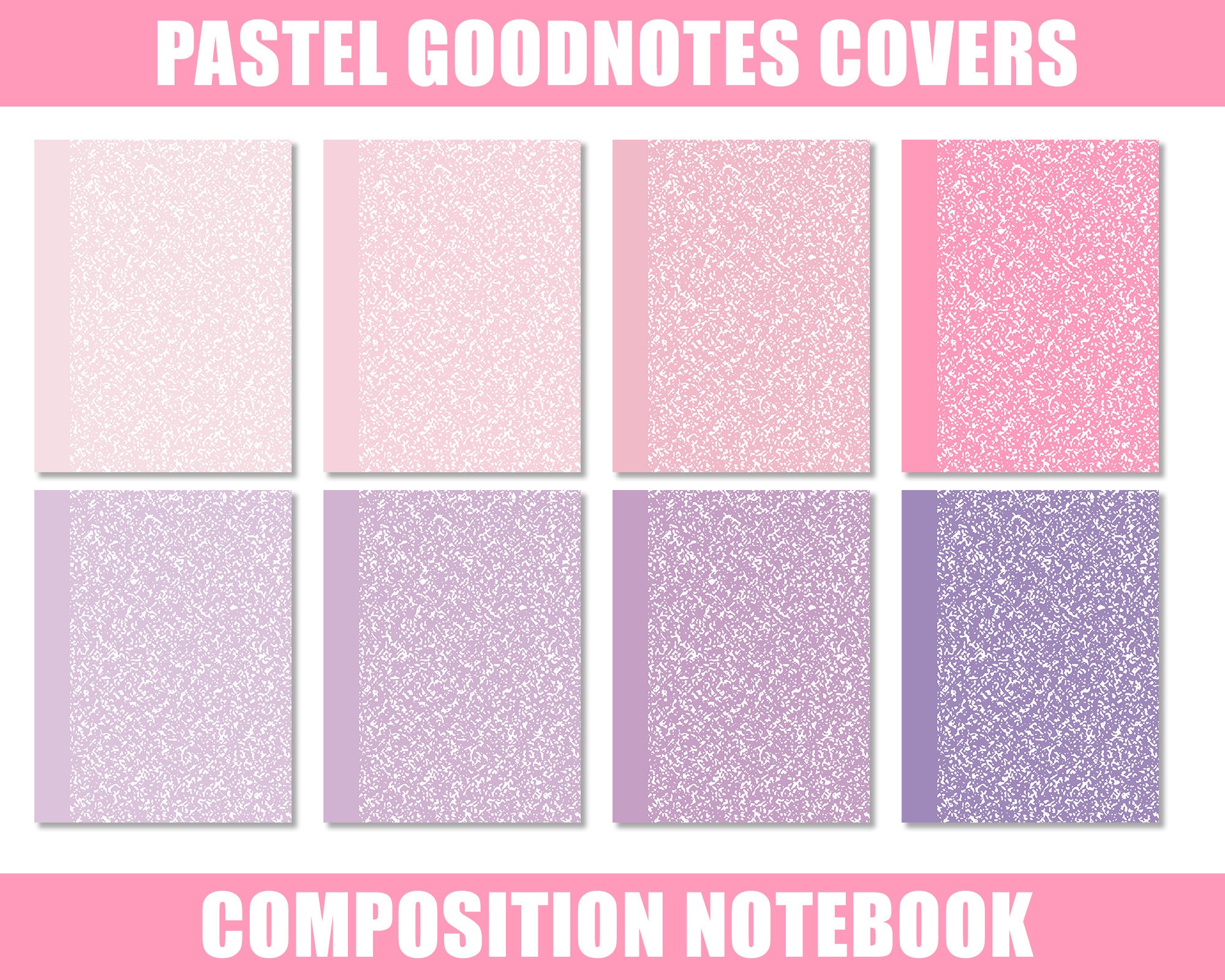 24 Pastel Goodnotes Covers, Goodnotes Cover, Pastel Composition Book ...