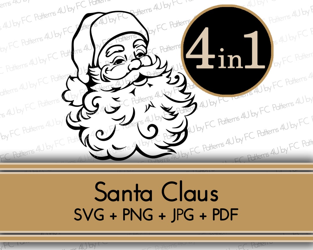 Santa Svg Santa Claus PNG Father Christmas SVG Santa Claus - Etsy