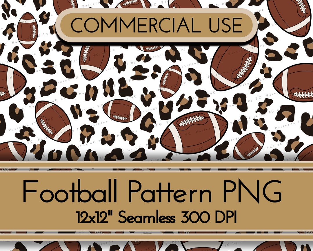 Football Leopard Print: Seamless PNG Pattern (digital Download) - Etsy