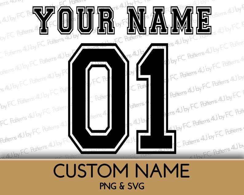 Custom Jersey Name Number Svg Personalized Jersey Png, Jersey Design ...
