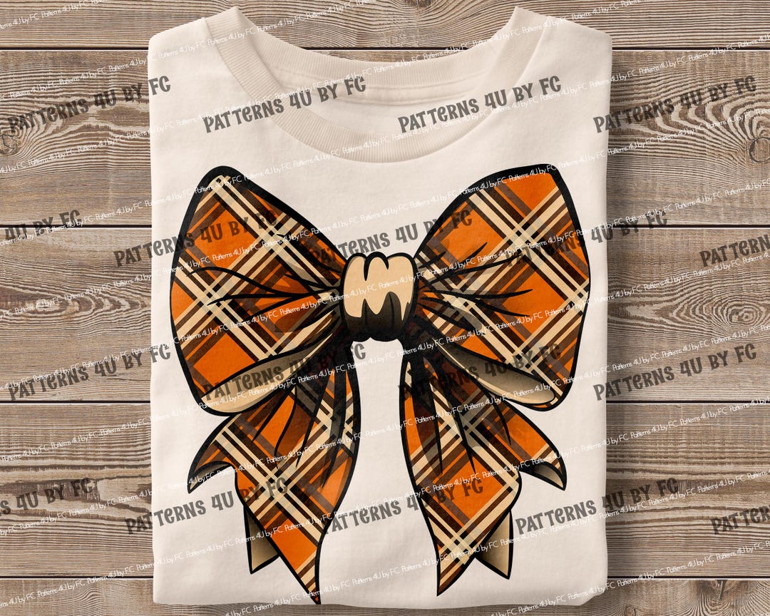Fall Plaid Bow PNG: Coquette Clipart, Autumn Thanksgiving (digital ...