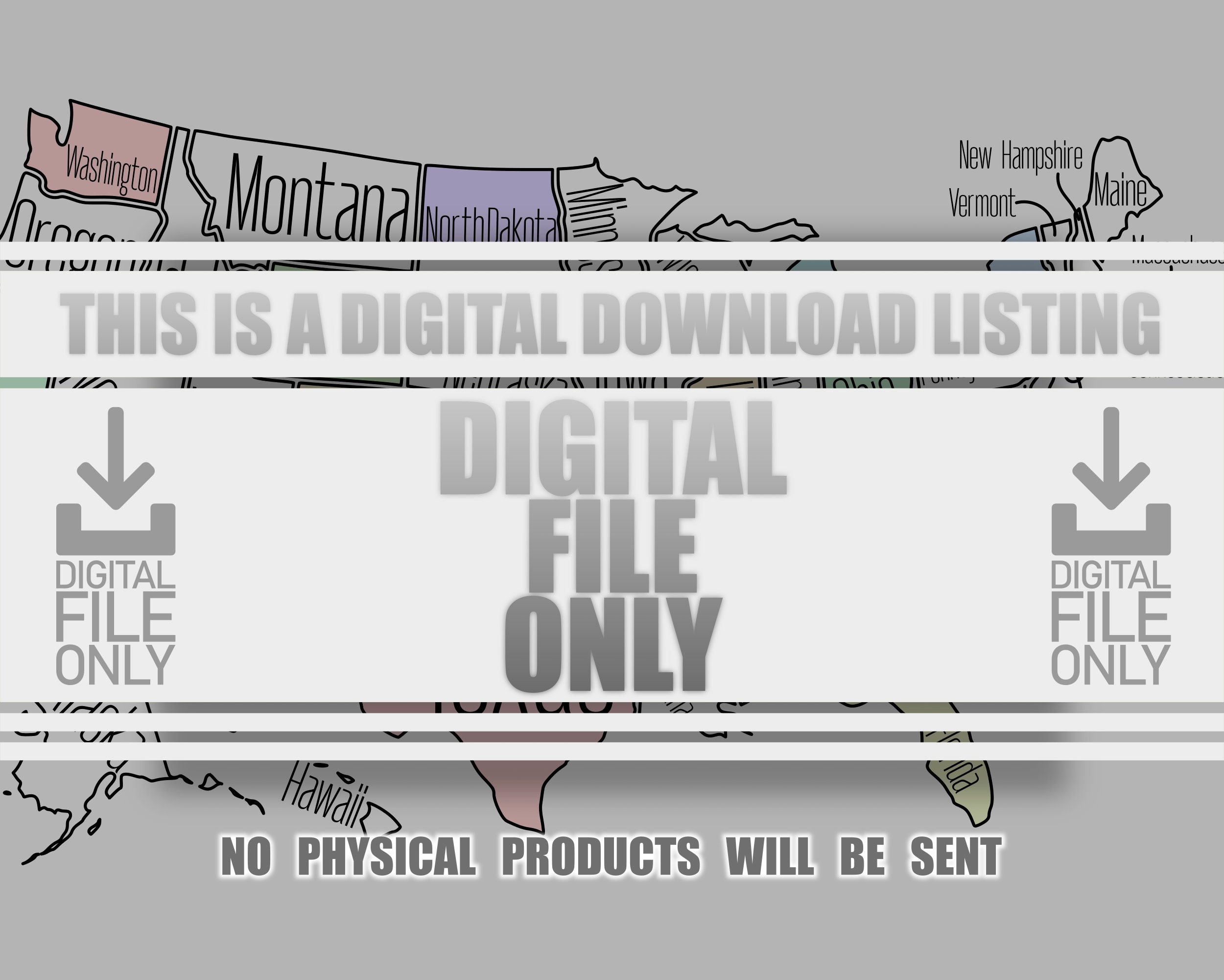 Sales Map, Digital Download, for Procreate or Print, Instant Download ...