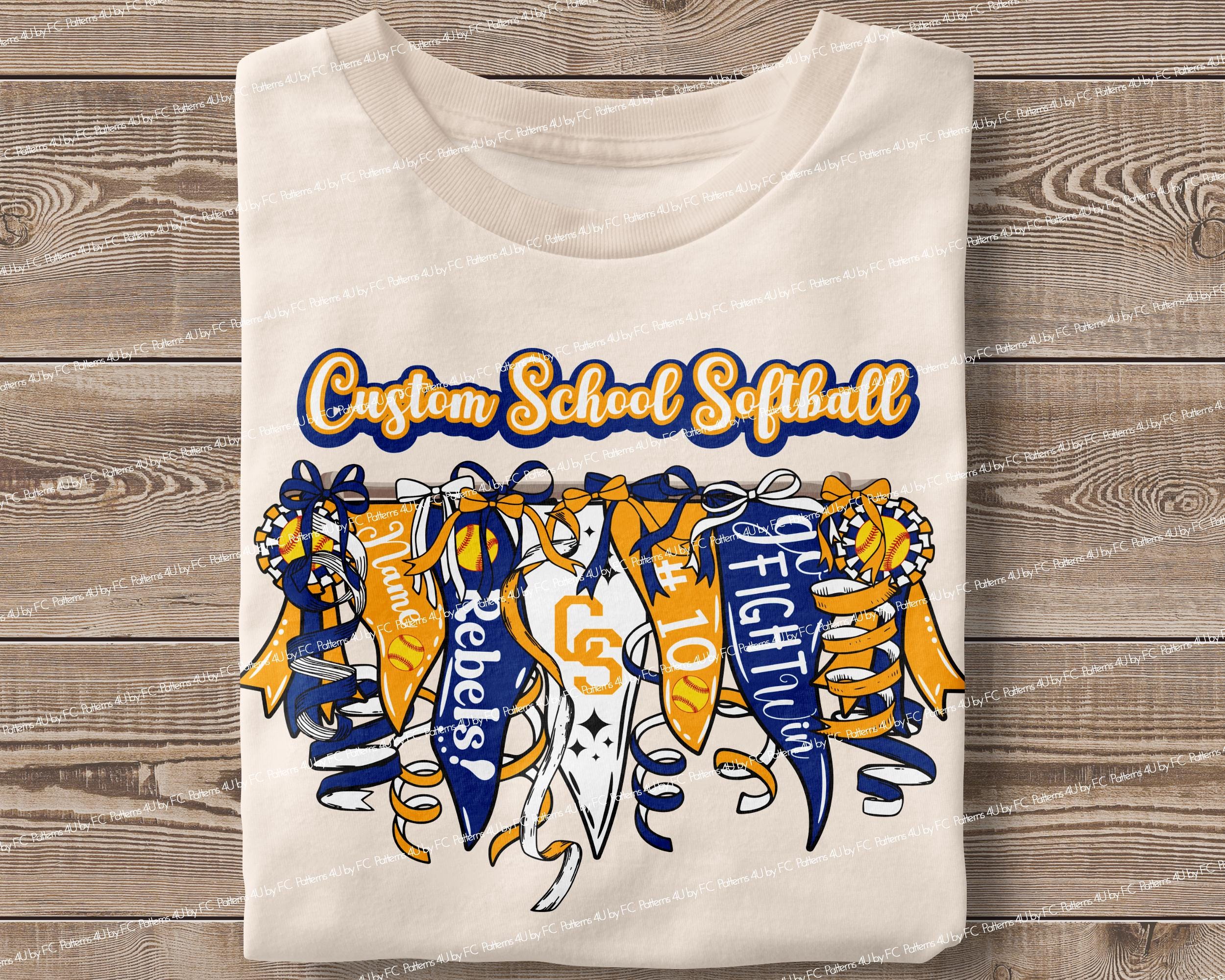 Personalized Softball Pennant PNG: Custom Team Design (digital Download ...