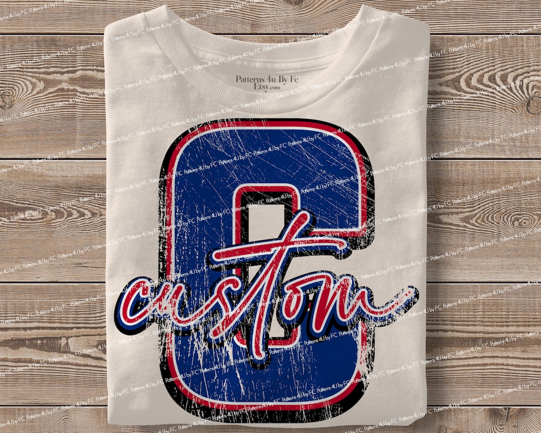 Custom Retro School Spirit PNG: Distressed Team Initial Design (digital ...