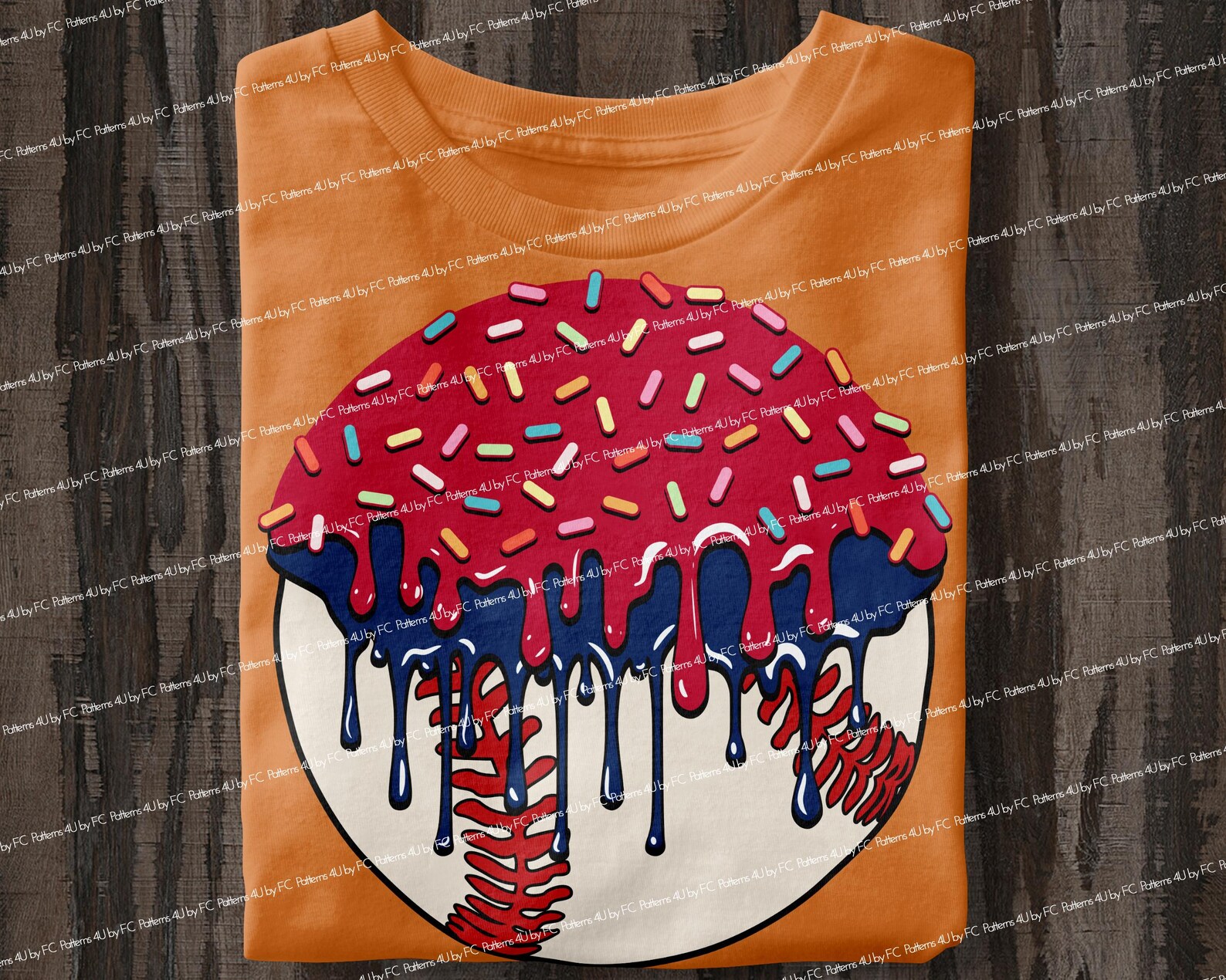 Blue and Red Baseball Drip PNG Ice Cream, Travel Ball Lifestyle ...