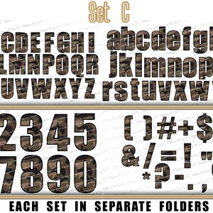 Camo Alphabet PNG Bundle: Military, Hunting, Country (digital Design ...