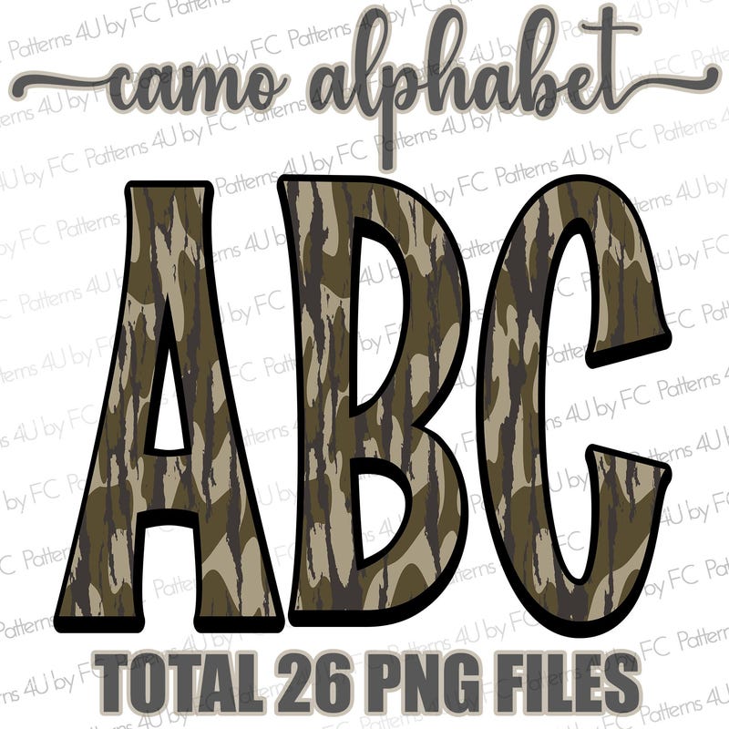Camo Letters - Etsy