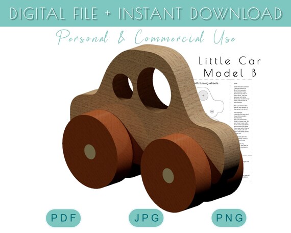 Little Car Pattern Scroll Saw Car Patterns PDF PNG JPG - Etsy