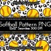 Softball Cheetah Print: Seamless Pattern PNG, Sublimate Download - Etsy