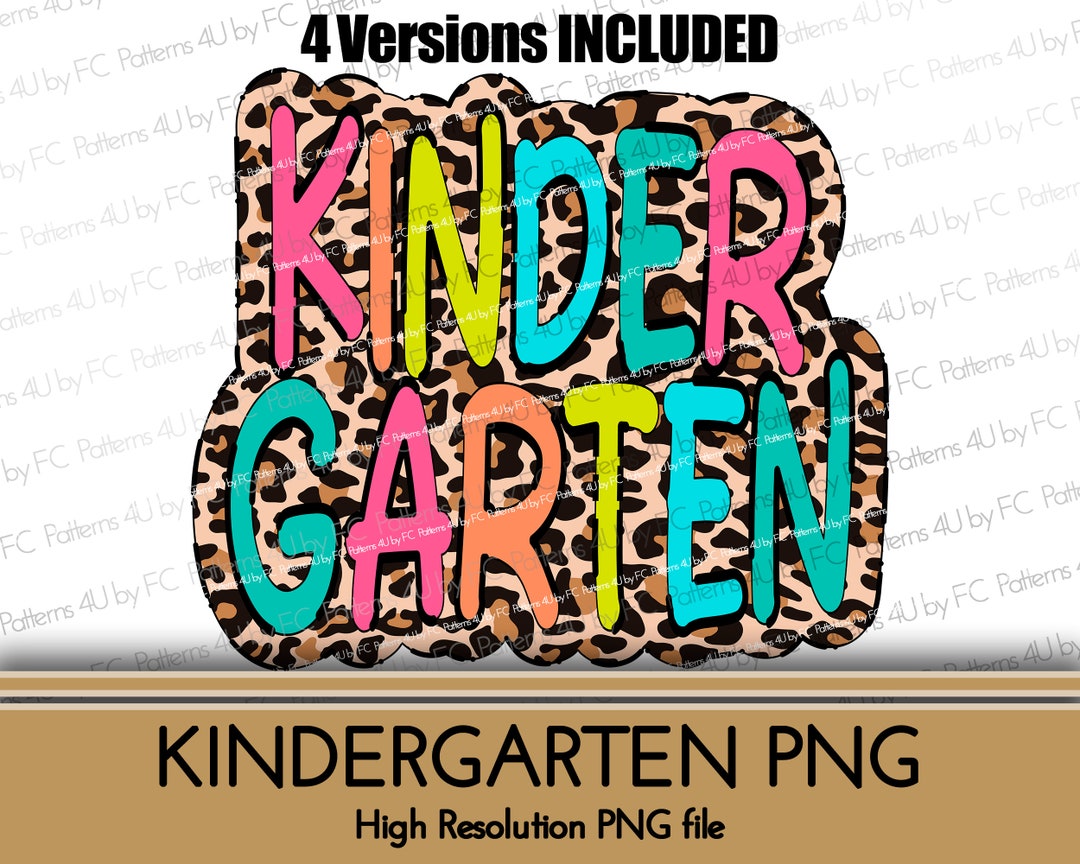 Kindergarten School Teacher Leopard Bundle PNG, Back to School, Pre-k ...