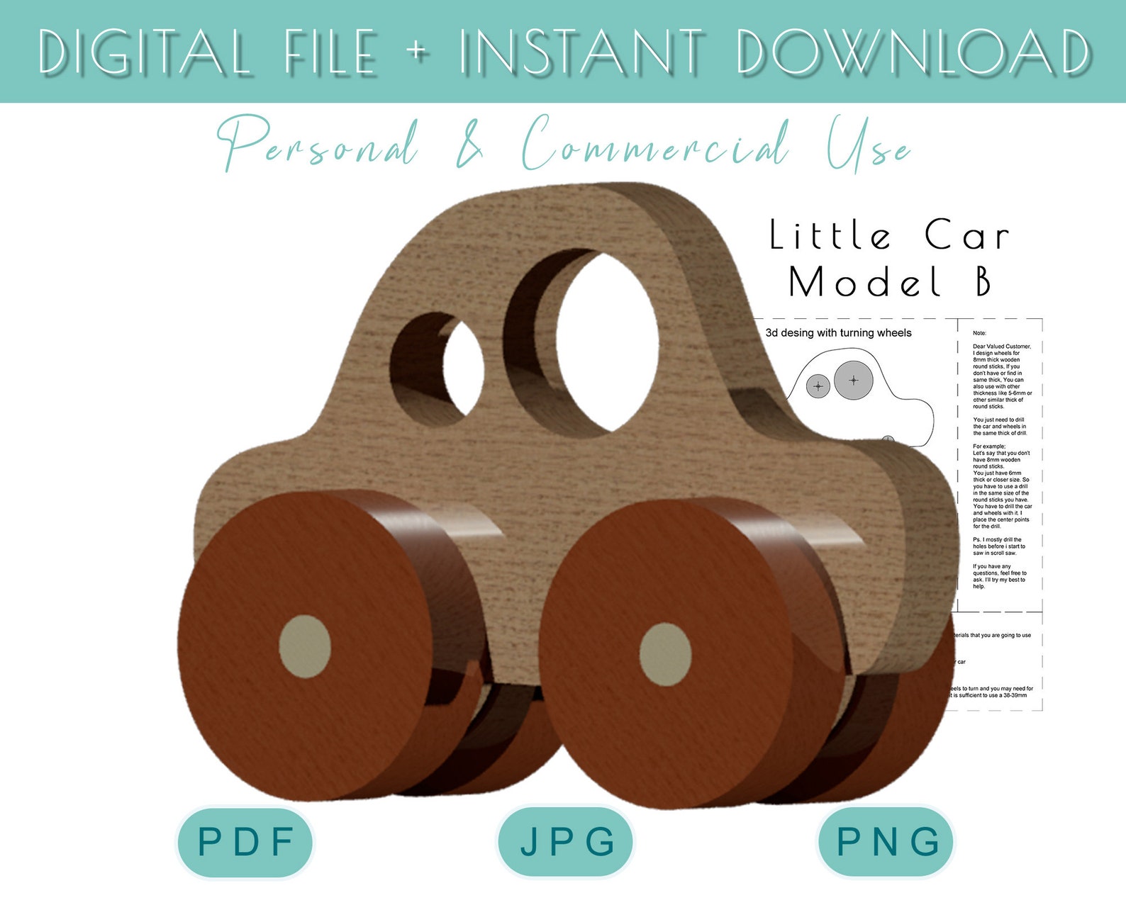 Little Car Pattern, Scroll Saw Car Patterns, PDF, PNG, JPG Scroll Saw ...