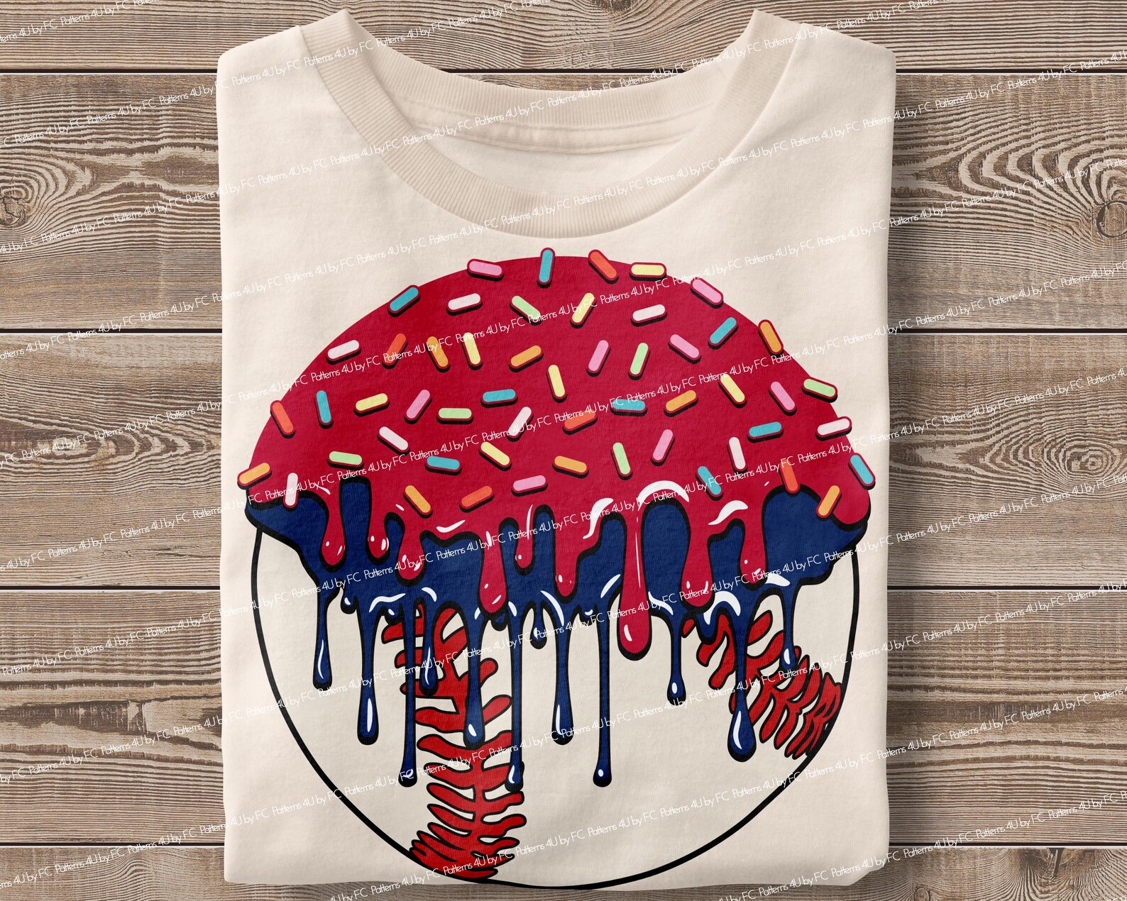 Blue and Red Baseball Drip PNG Ice Cream, Travel Ball Lifestyle ...