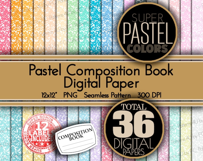 Pastel Composition Notebook Covers, Pastel Composition Book Covers ...