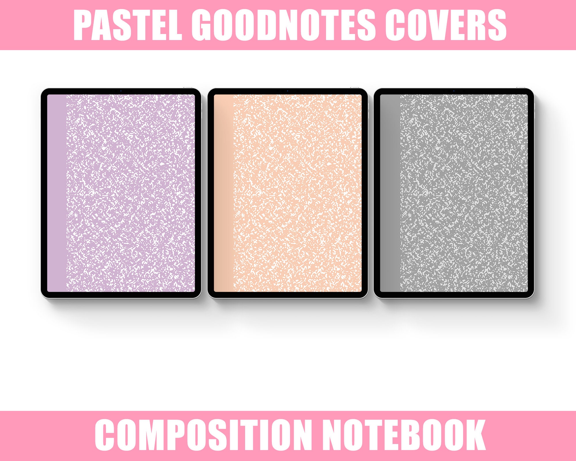 24 Pastel Goodnotes Covers, Goodnotes Cover, Pastel Composition Book ...