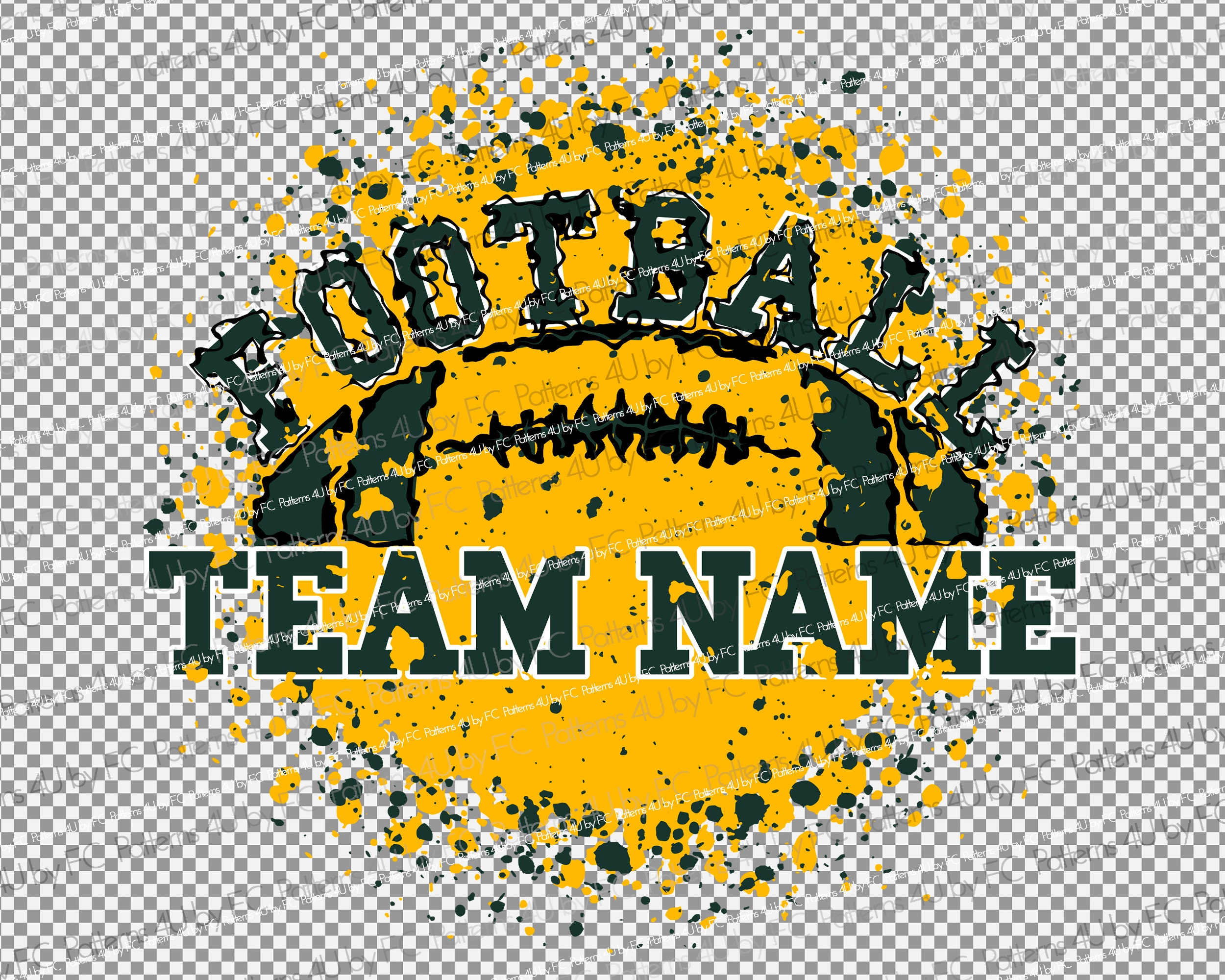 Custom Football PNG, Custom Team Name PNG, School Name PNG Your Name ...
