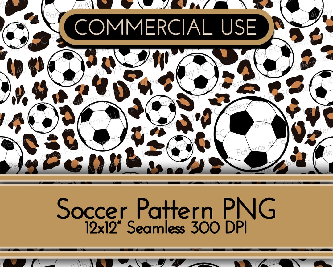 Soccer Leopard PNG, Seamless Pattern, Animal Print, Digital Paper ...