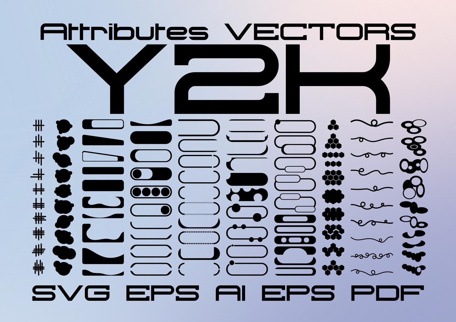 Y2K Aesthetic Vector Icons Bundle, Vectors for Graphic Design, Logos ...
