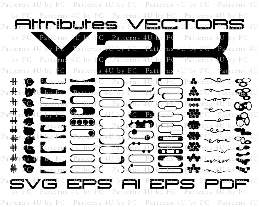 Y2K Aesthetic Vector Icons Bundle, Vectors for Graphic Design, Logos ...