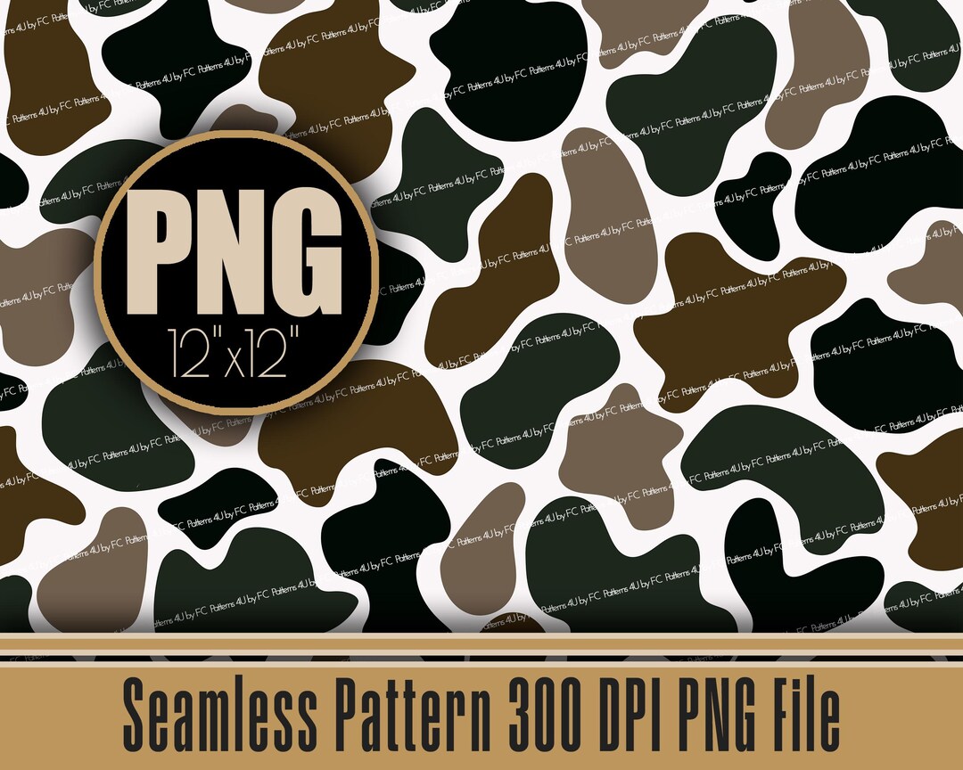 Old Camo Seamless Pattern PNG: Duck Hunting Camouflage (digital ...