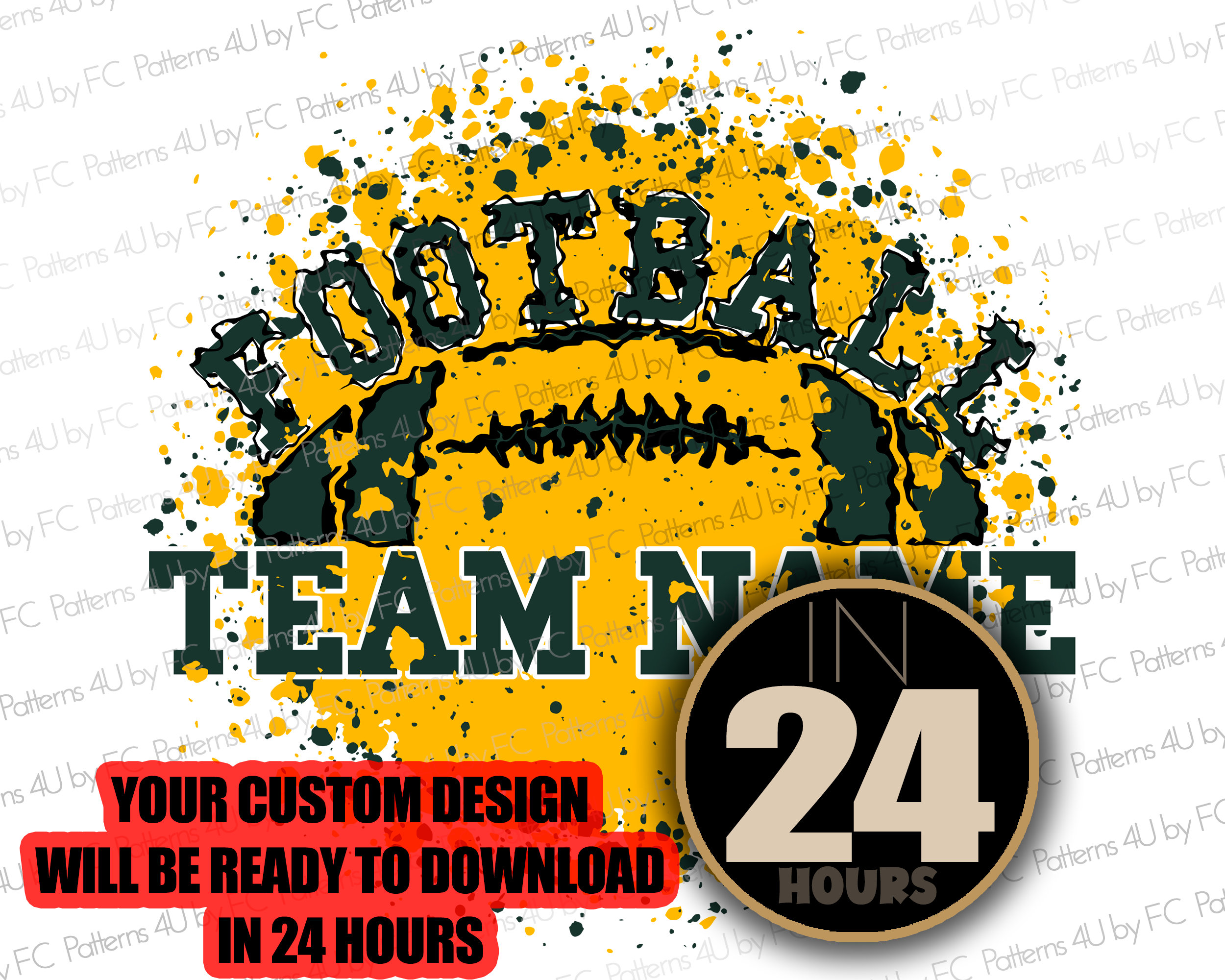 Custom Football Team PNG: Personalized Sport Design (digital Download ...