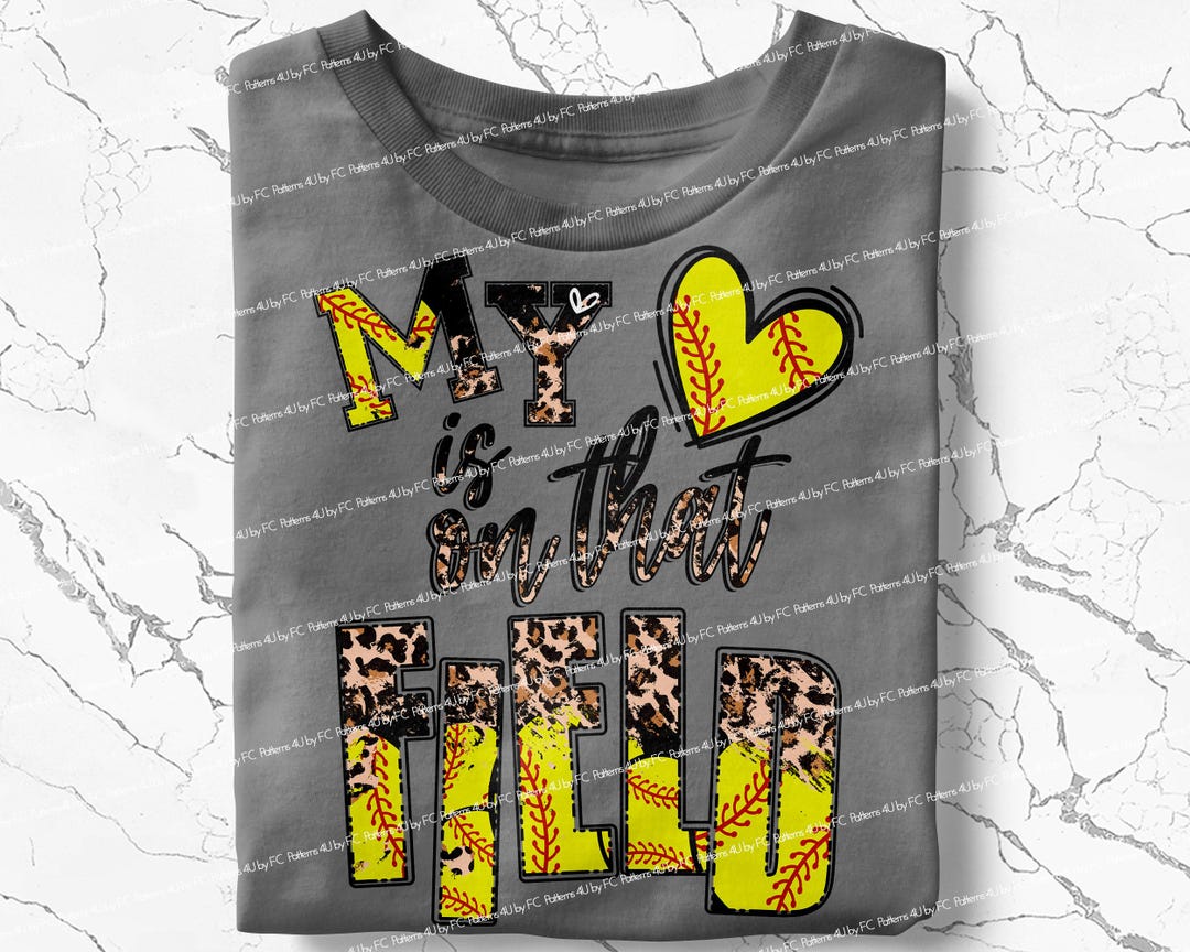 Softball PNG, Leopard Softball Design, Softball Game Day My Heart is on ...