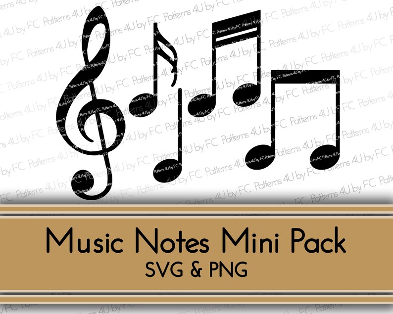 Music Notes SVG Musical Notes PNG Bundle School Music Logo Clipart ...